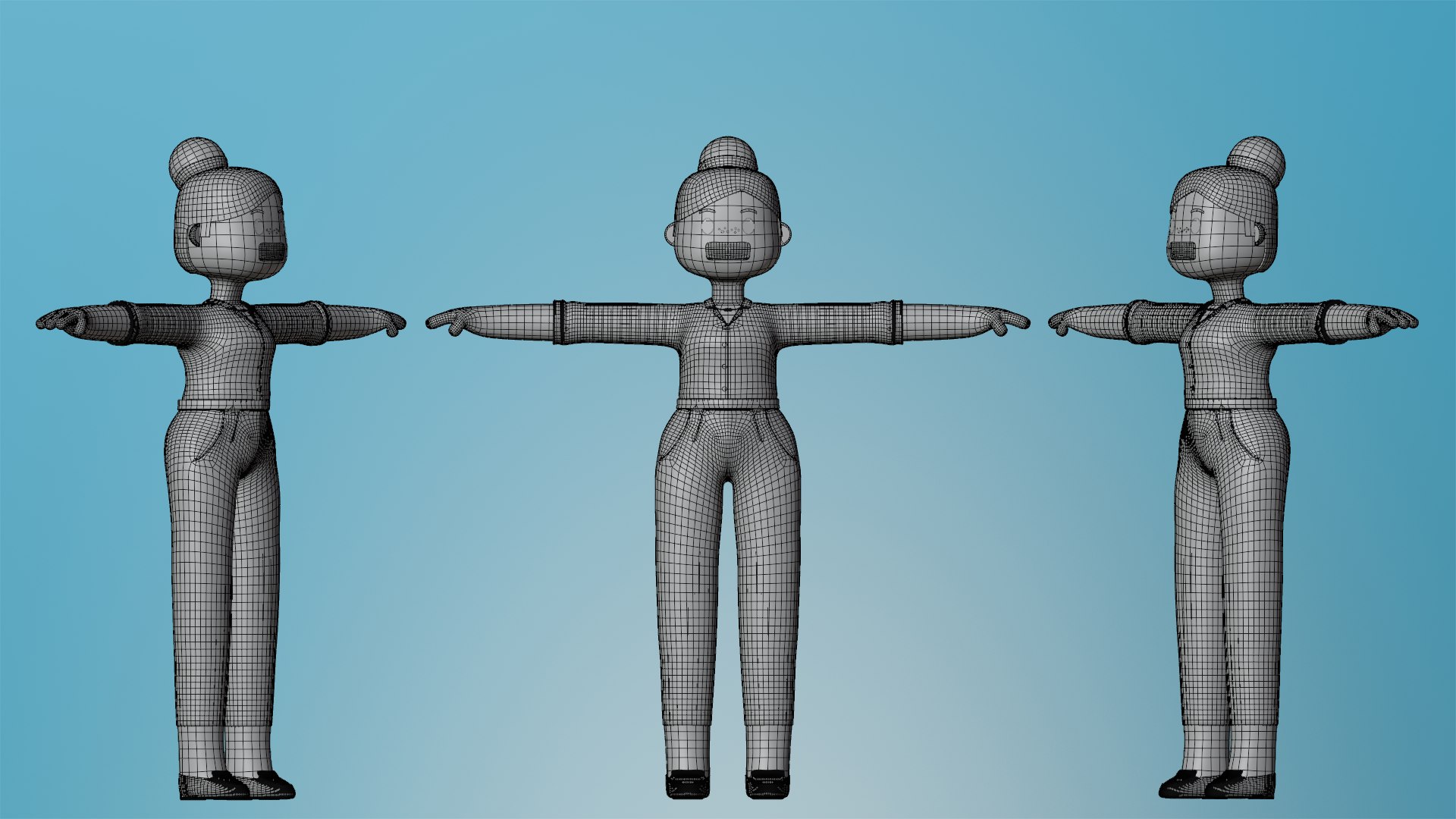 Minimal People Woman Character 2001 3D Model - TurboSquid 2125633