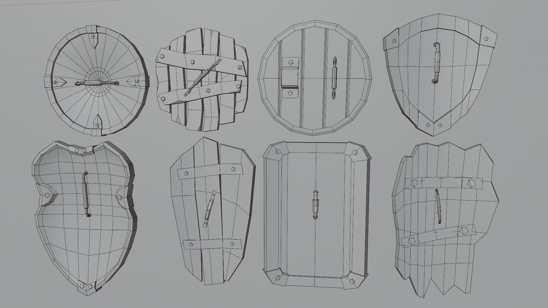 3D Low-poly Model Shields Pak Model - TurboSquid 1811812