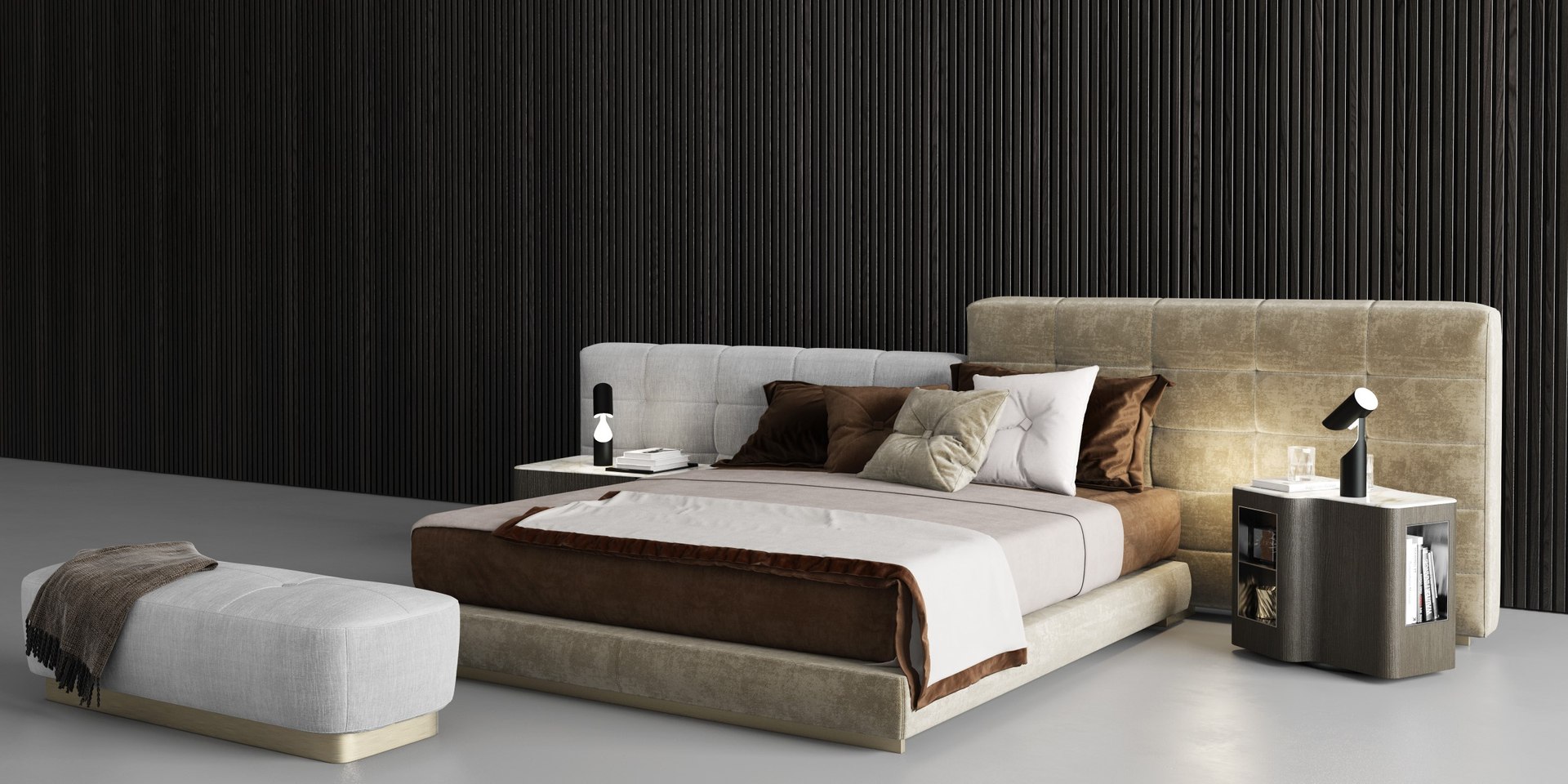 Minotti Lawrence Bed Pouf Model - TurboSquid 1574102