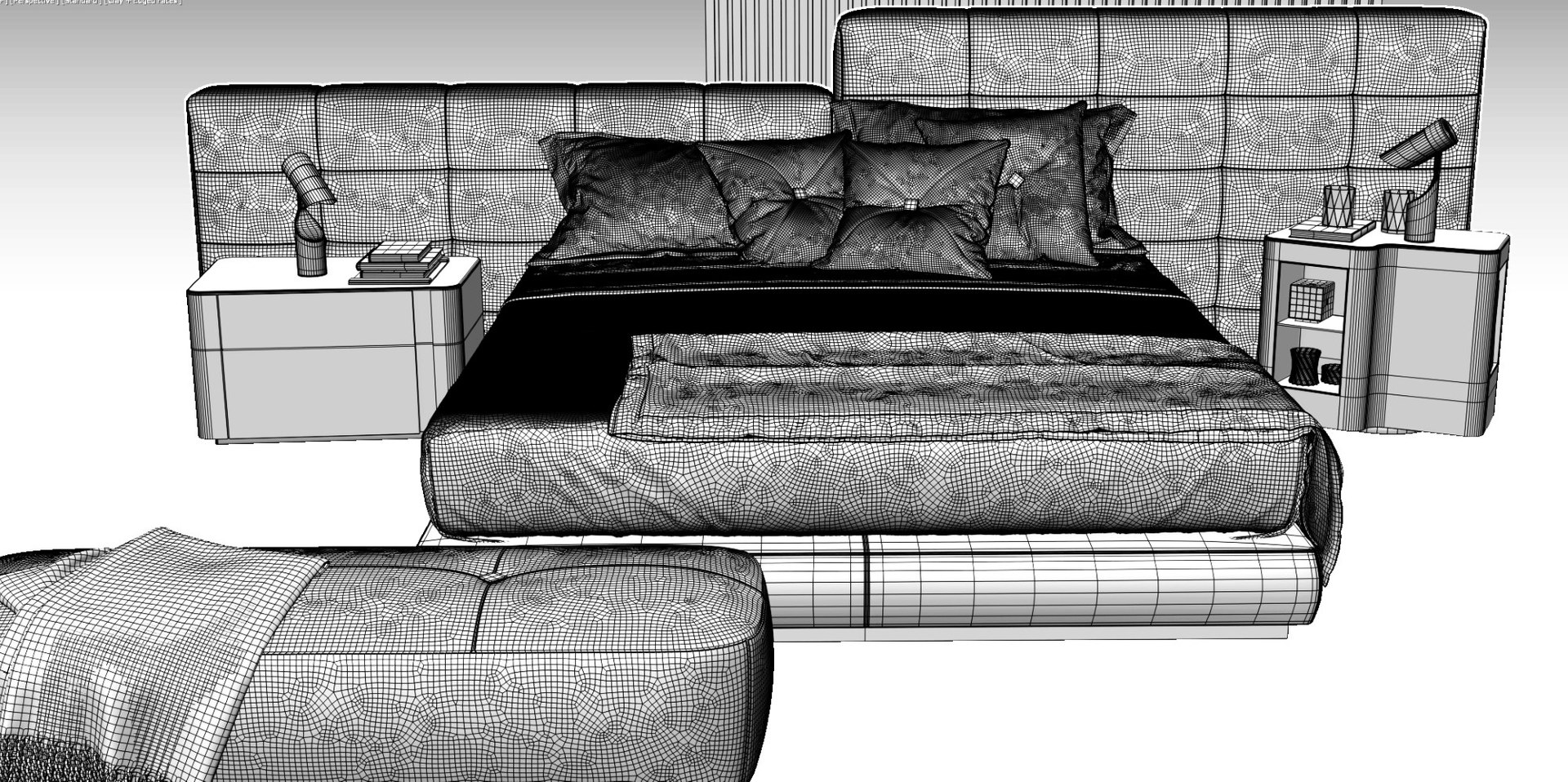 Minotti Lawrence Bed Pouf Model - TurboSquid 1574102