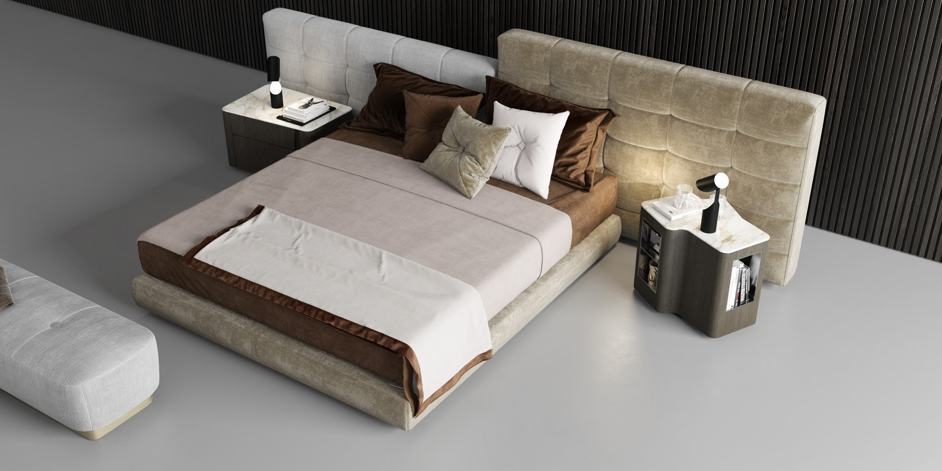 Minotti Lawrence Bed Pouf Model - TurboSquid 1574102