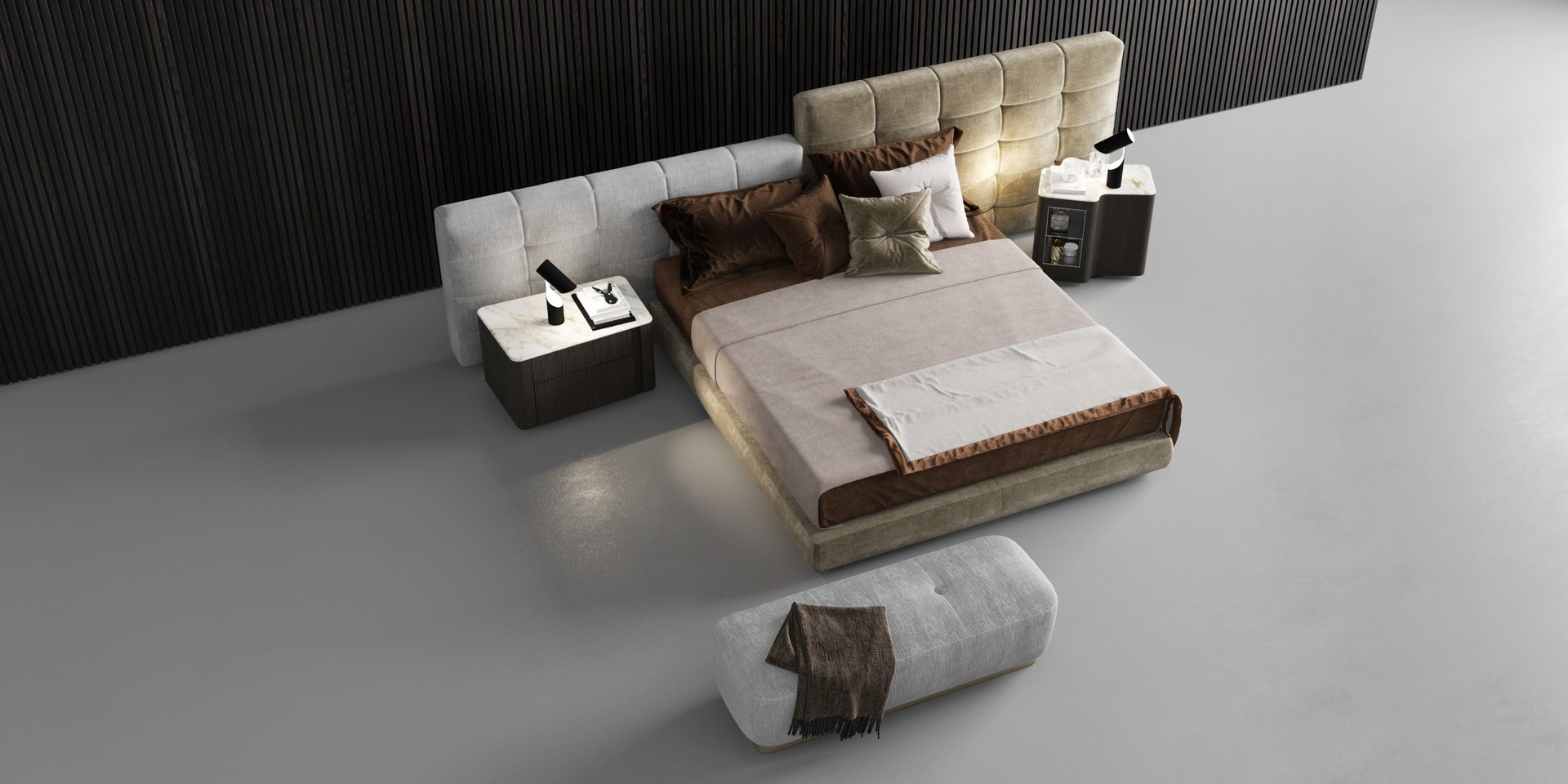 Minotti Lawrence Bed Pouf Model - TurboSquid 1574102