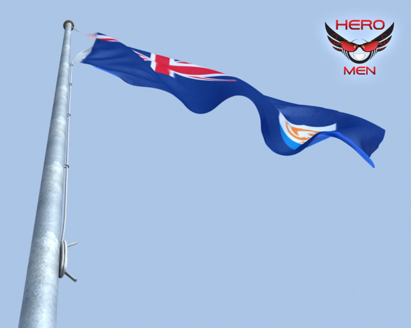 3d Flag Anguilla Model