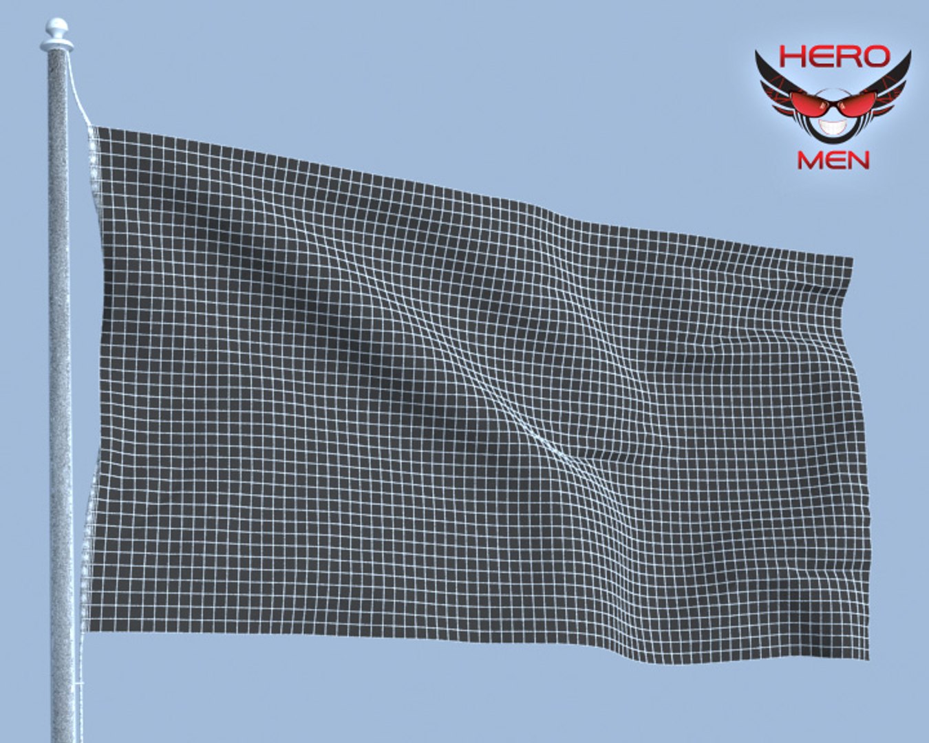 3d flag anguilla model