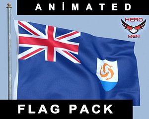Anguilla Flag 3D Models for Download | TurboSquid