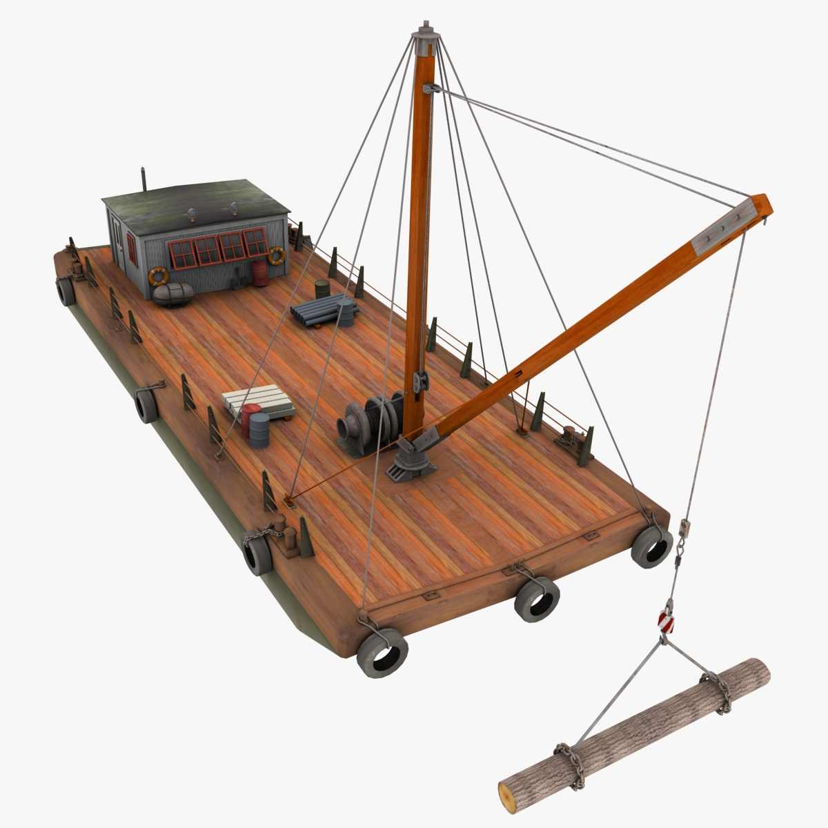 watercraft floating cranes 3ds