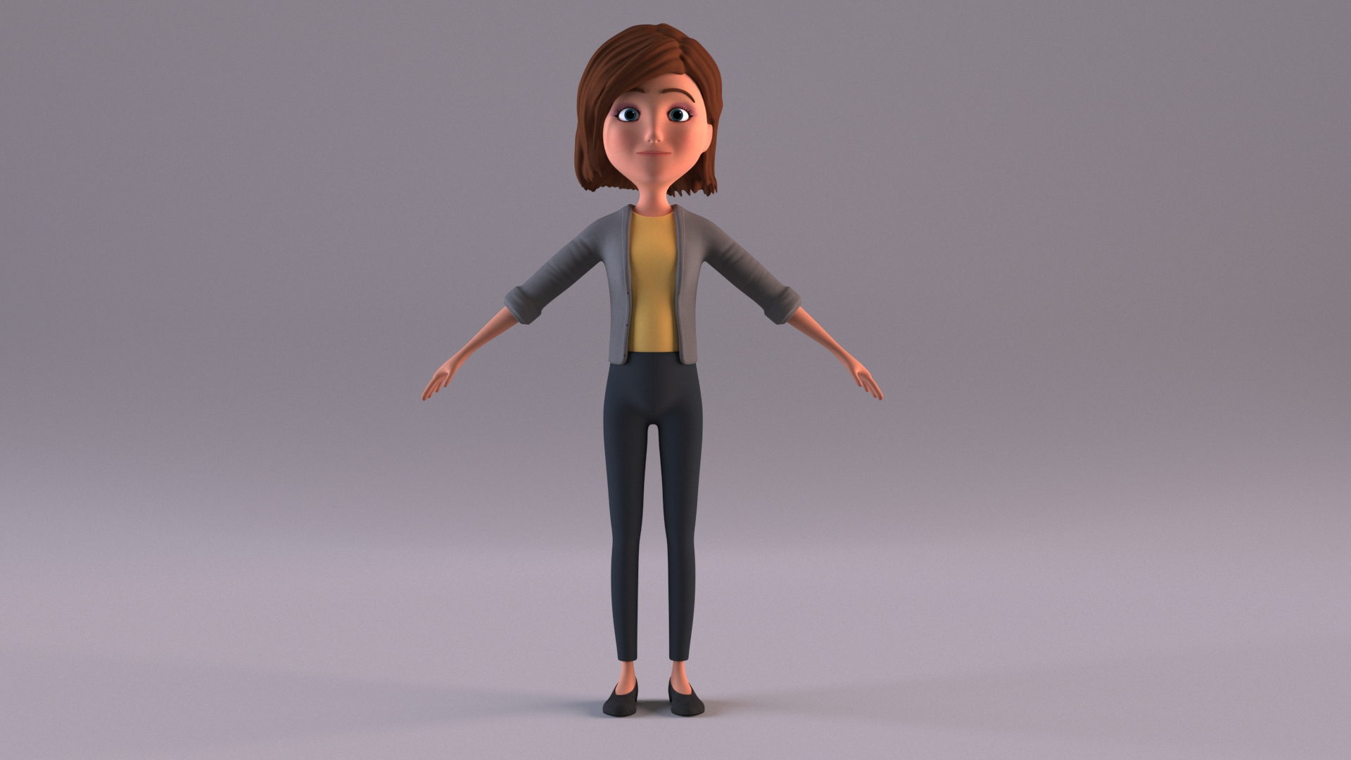 3D Cartoon Woman - No Rig - TurboSquid 2179369