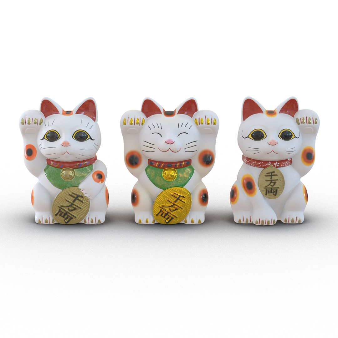 3d maneki neko 2