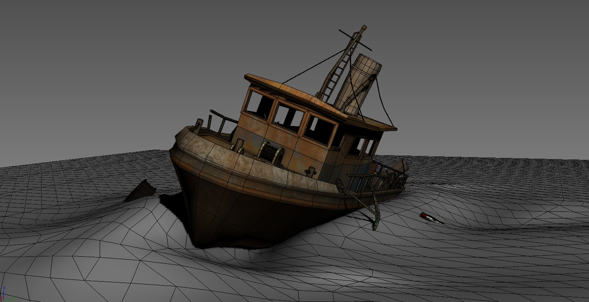 Wreck Ship 3d Model