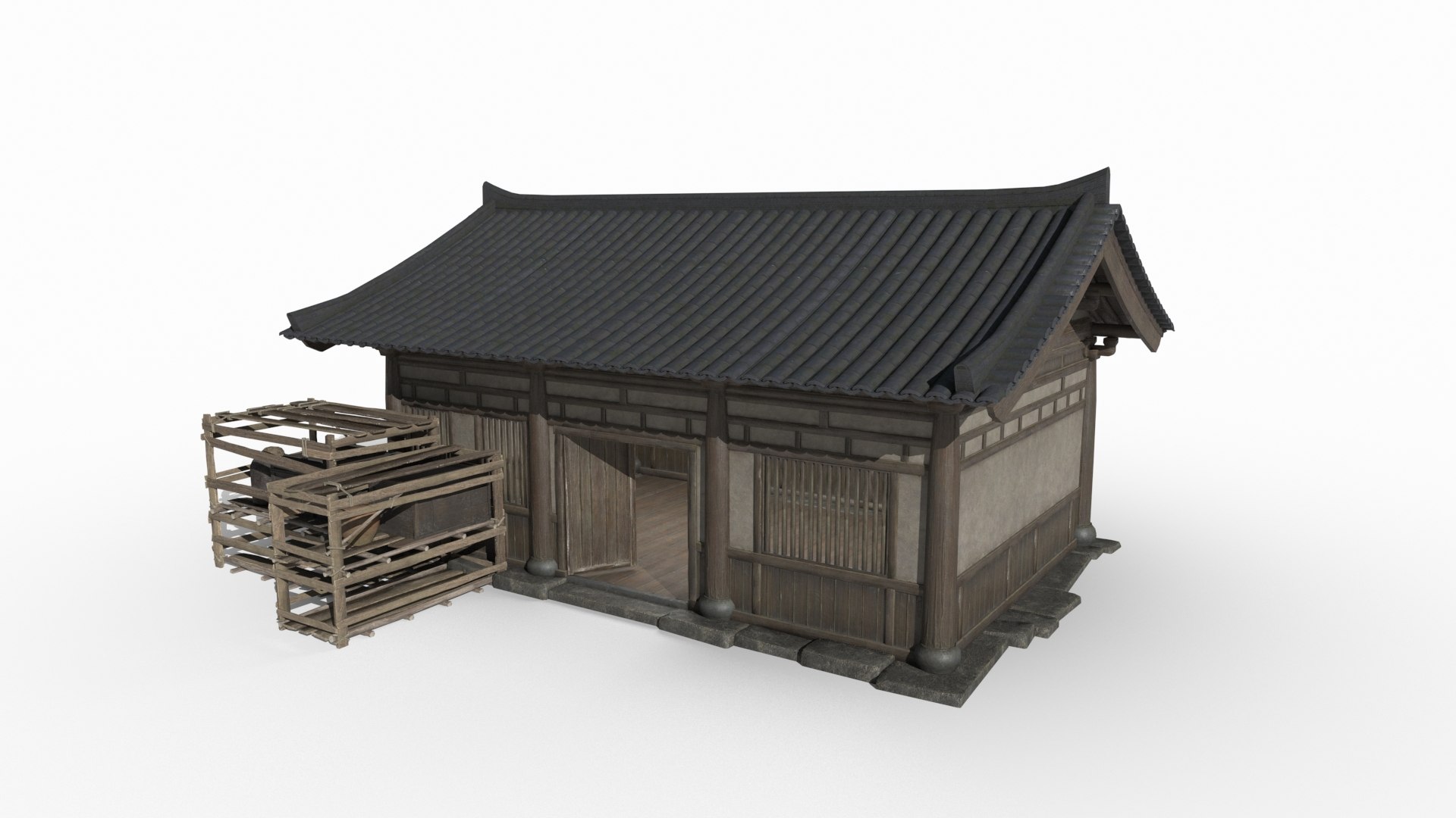 Asian Ancient Architecture Small Shop 3D Model - TurboSquid 2205687