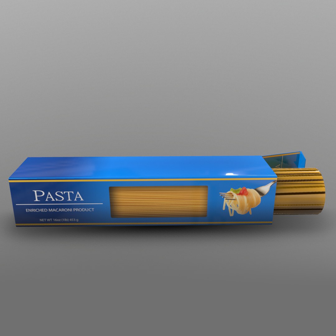 Pasta Box Bunch Model - TurboSquid 1289370