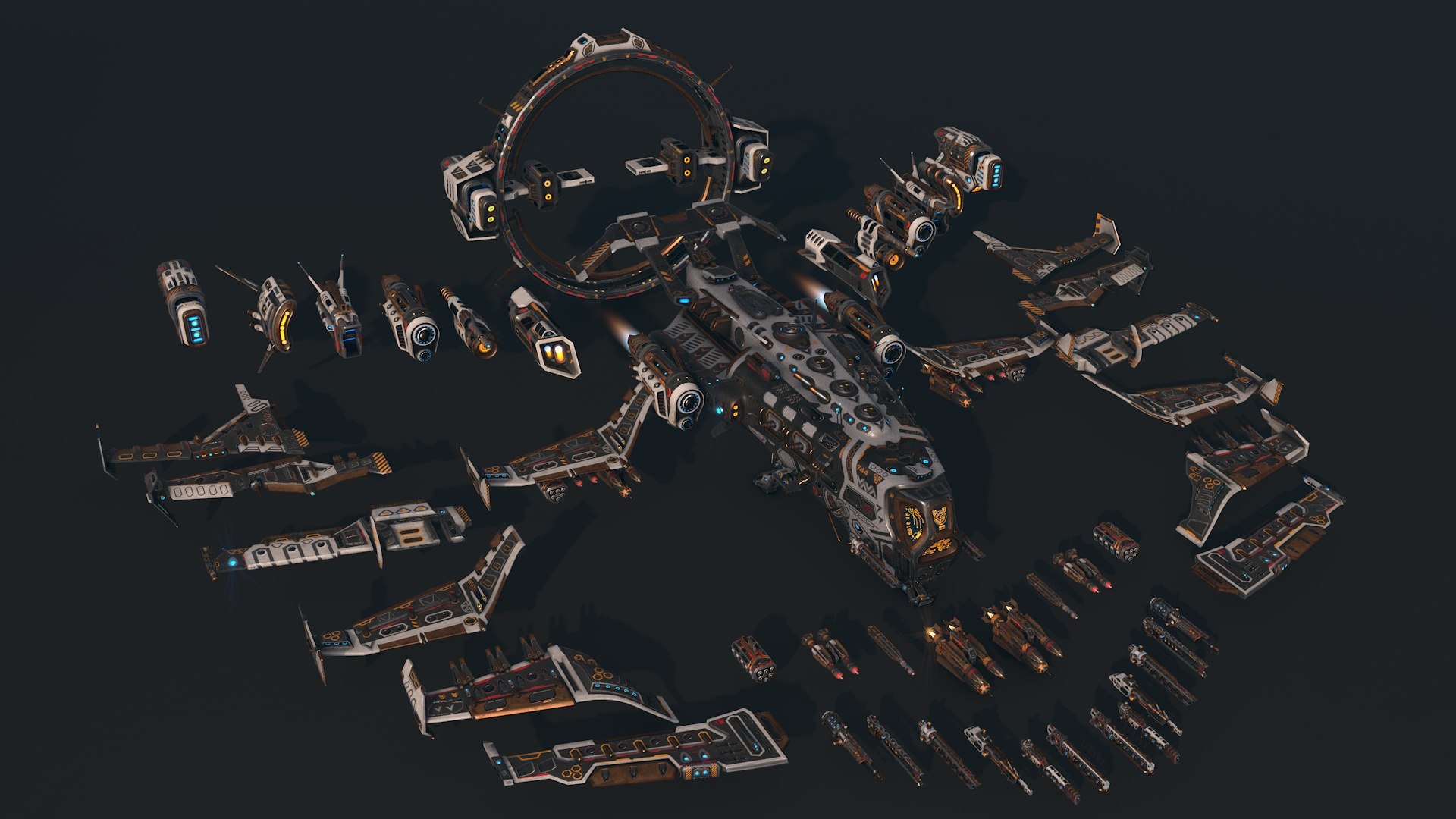 Spacecraft 04 Modular Pack model - TurboSquid 1810201