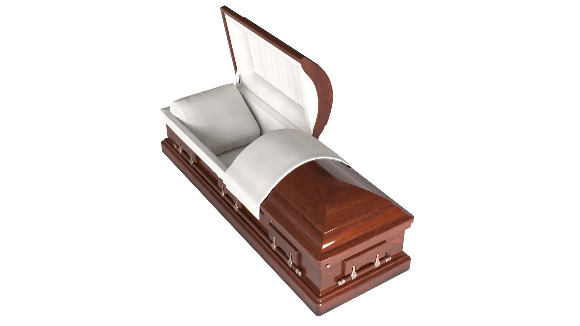 3D Opened Wooden Funeral Coffin - TurboSquid 2358543