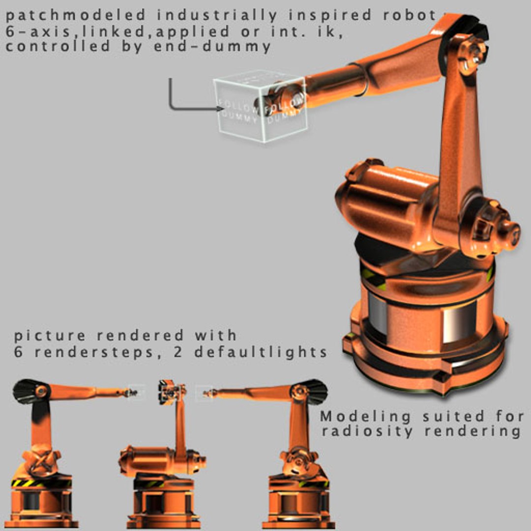Industrially Robot 3d Model