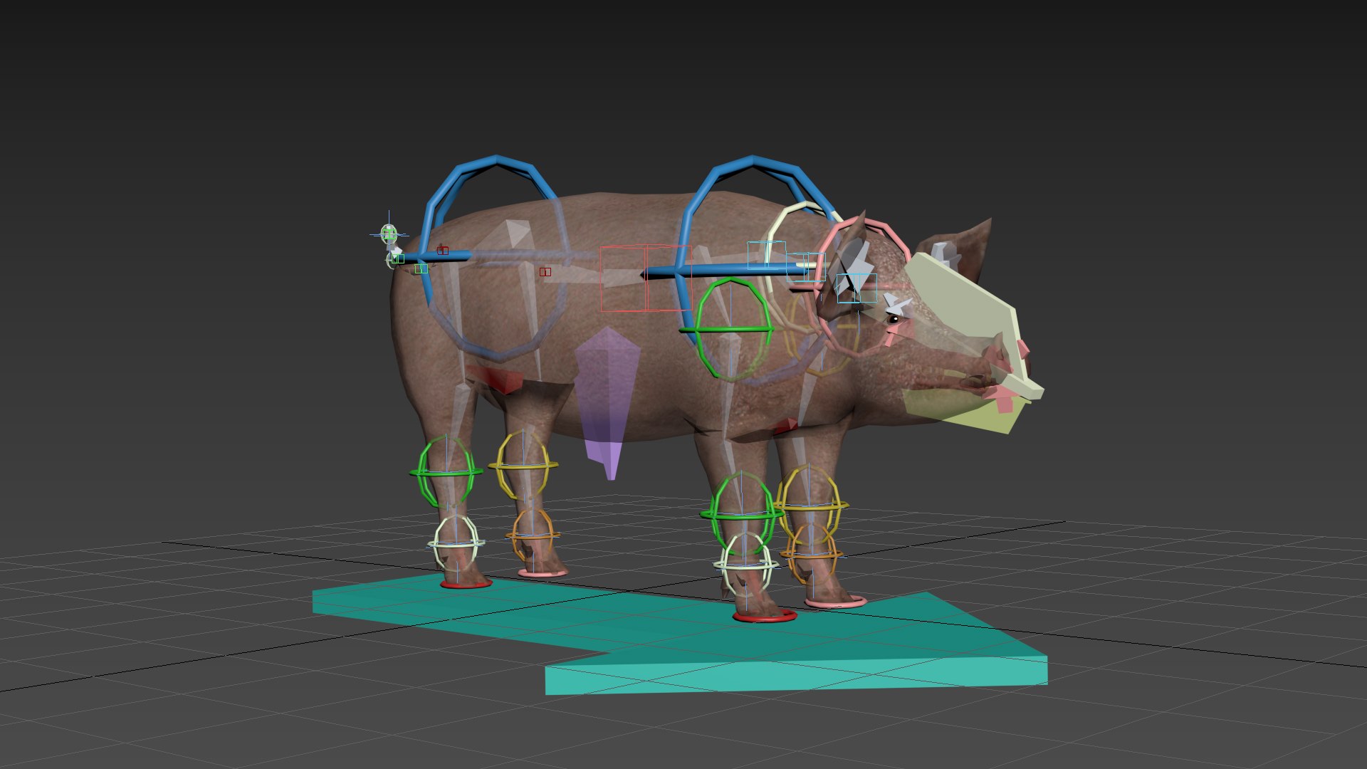 3D Porky The Pig - Animated 3d Fur Model - TurboSquid 1977611