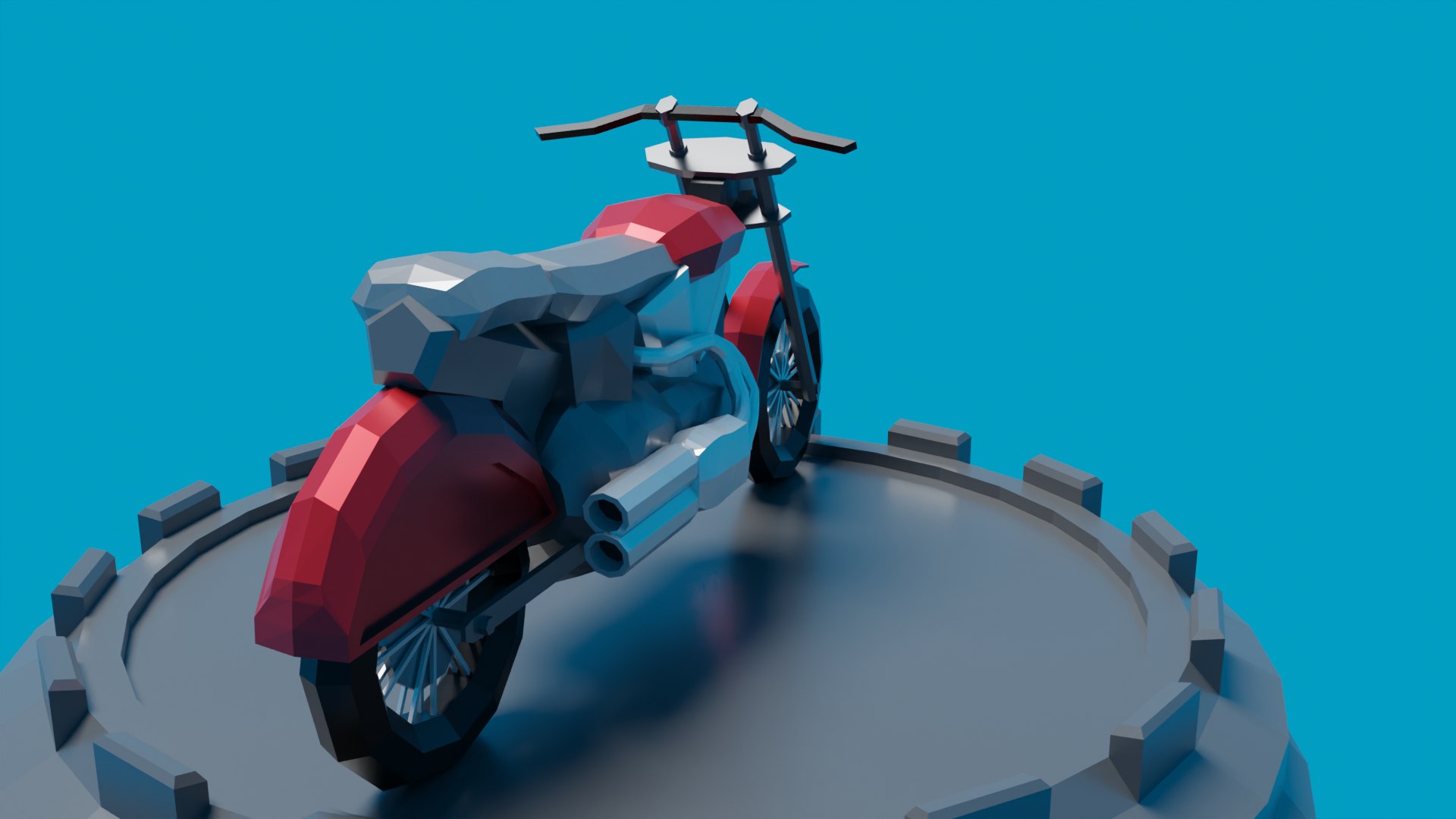 Low Poly Motorcycle Model - TurboSquid 2257639