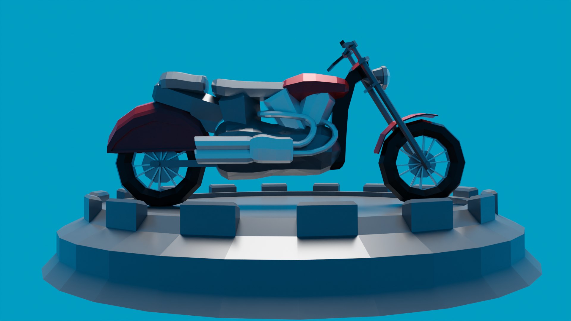 Low Poly Motorcycle Model - TurboSquid 2257639