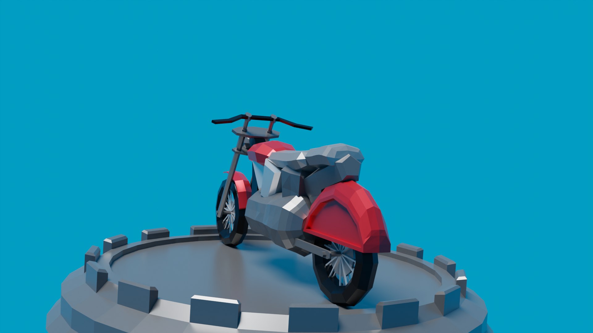 Low Poly Motorcycle Model - TurboSquid 2257639