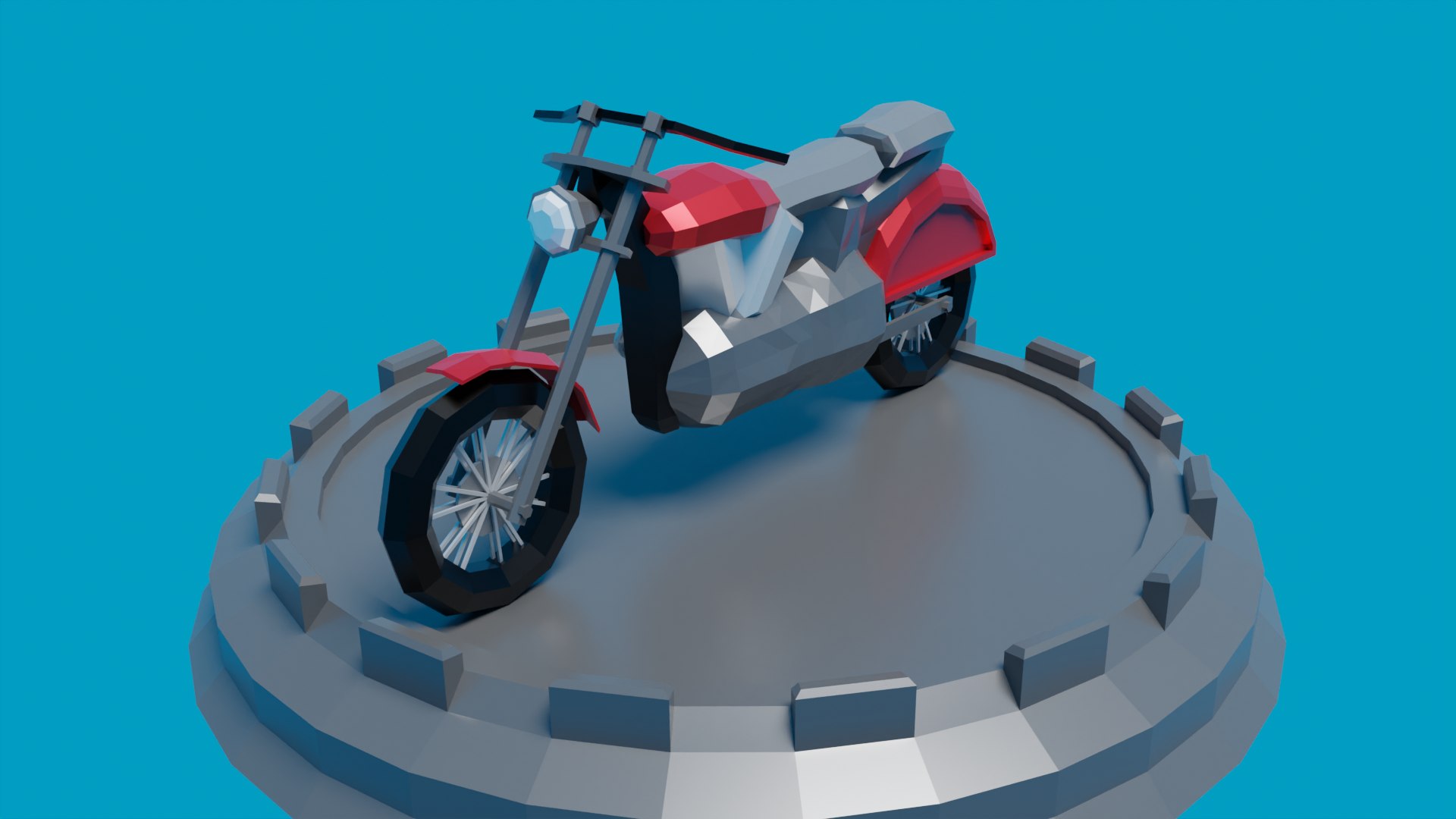 Low Poly Motorcycle Model - TurboSquid 2257639