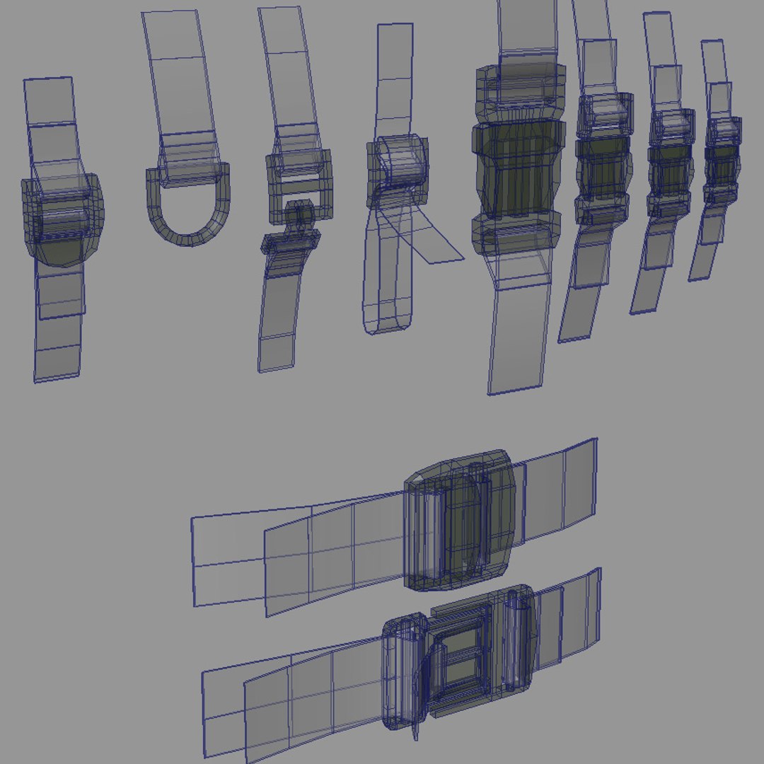 3d Backpack Quick Release Clips Model
