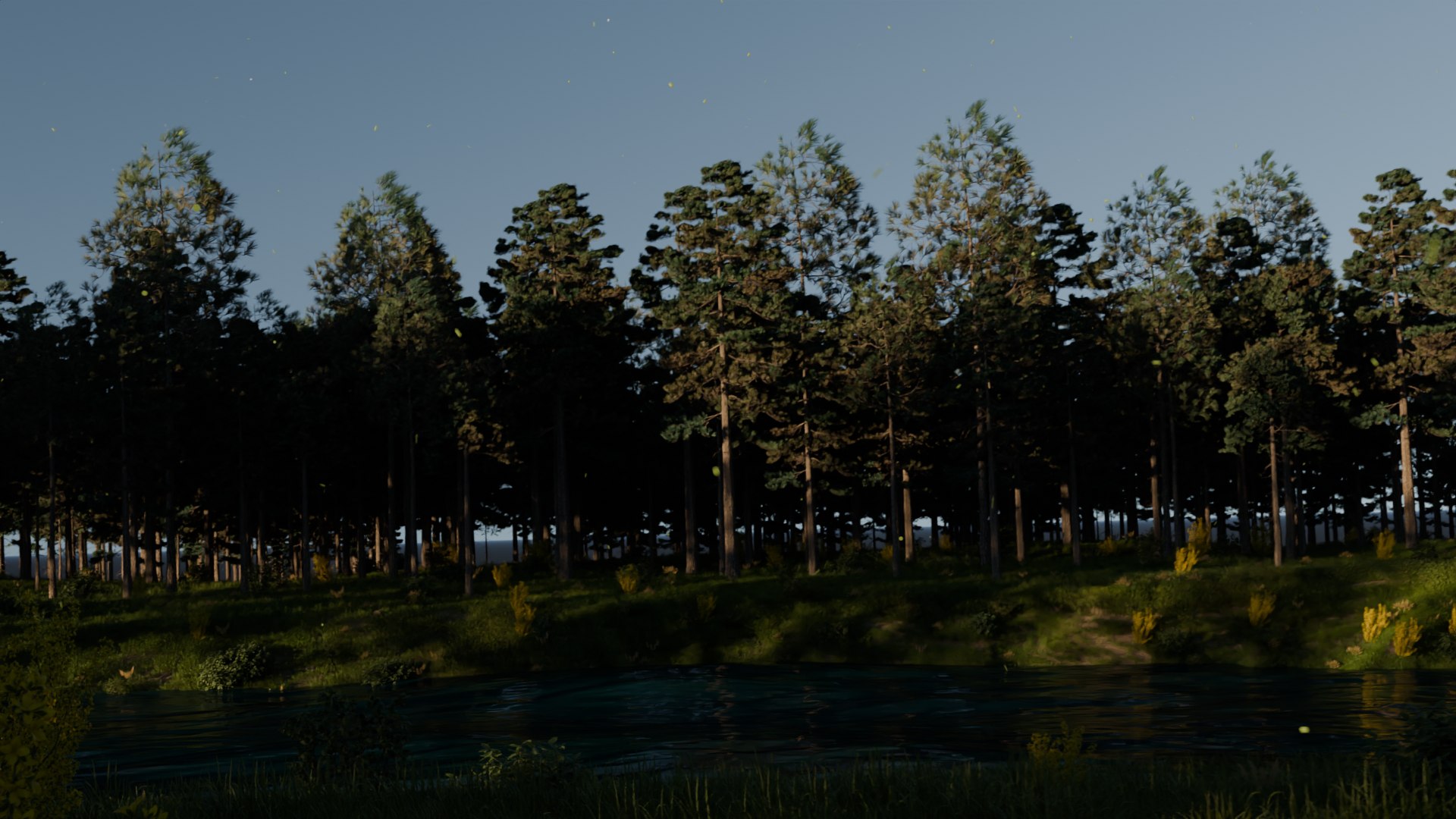 3D Model Lake In The Forest - TurboSquid 2191562