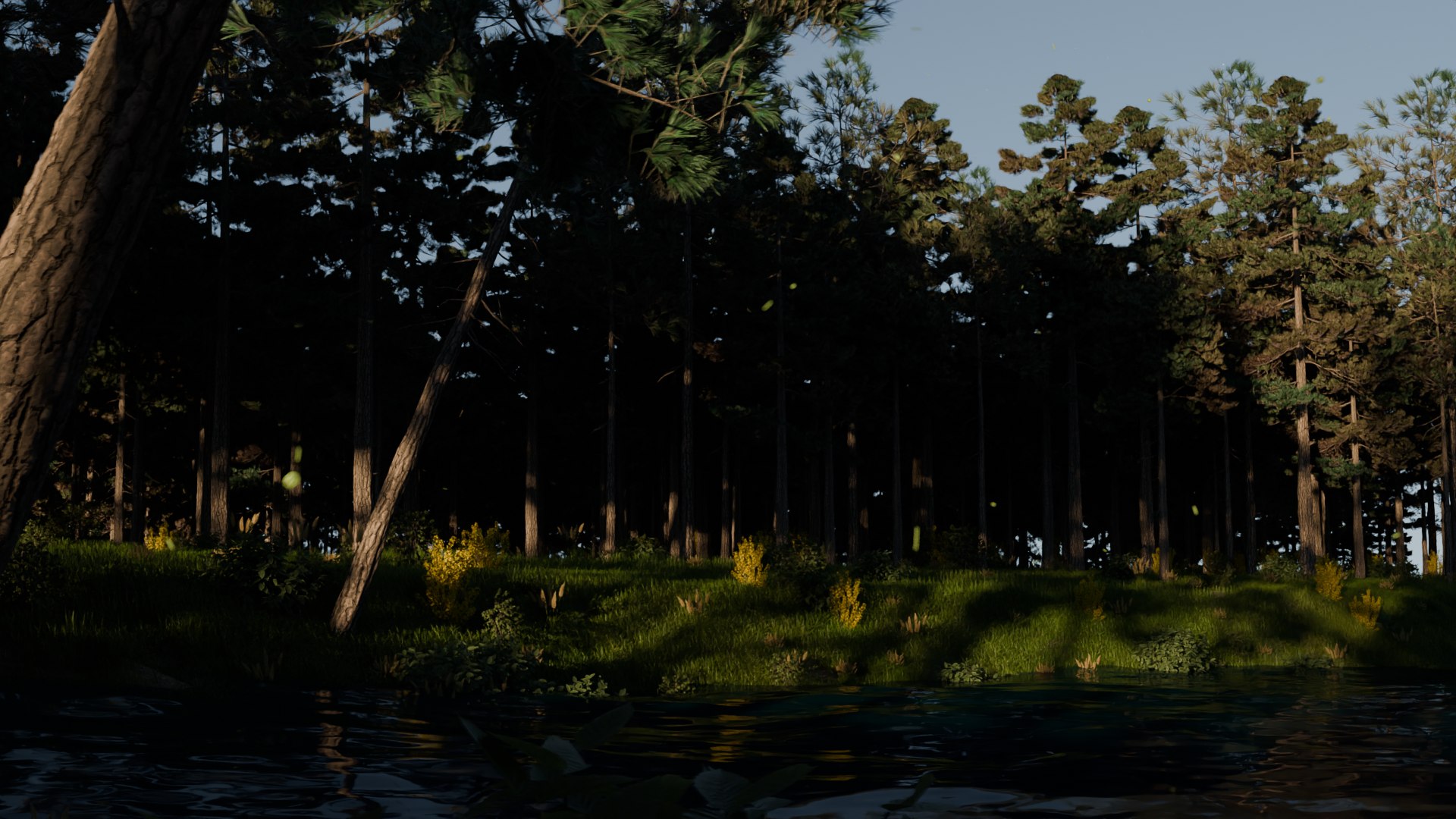 3D Model Lake In The Forest - TurboSquid 2191562