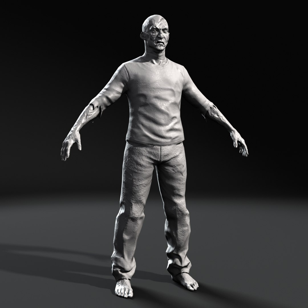 Rigged Zombie Real-time 3D Model - TurboSquid 1174352