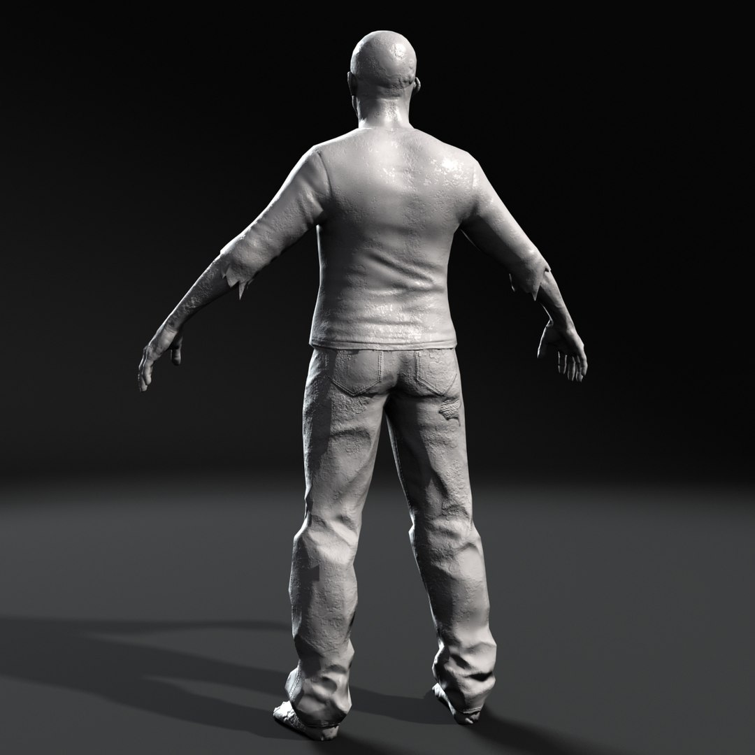 Rigged Zombie Real-time 3D Model - TurboSquid 1174352