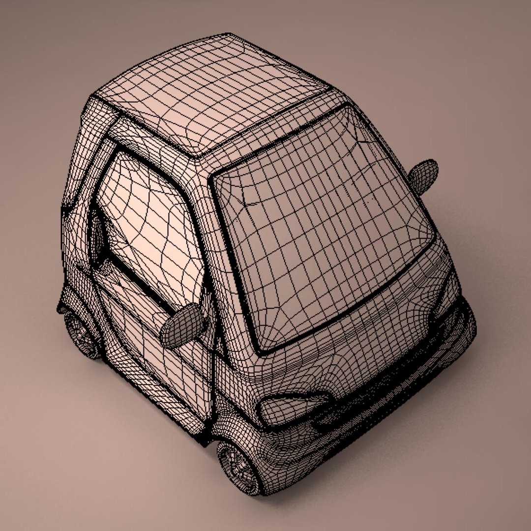 3d Model Smart Toon Car