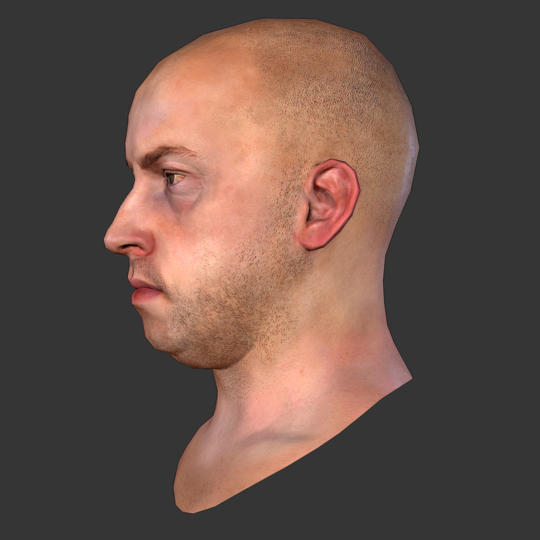 realistic human male head max