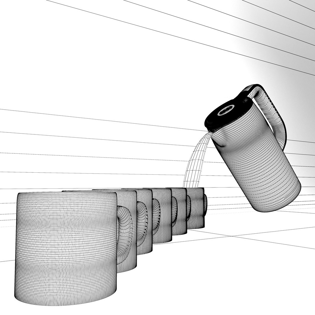 3D Electric Water Kettle - 3D Model Ready To Render Inside 3dsmax And ...