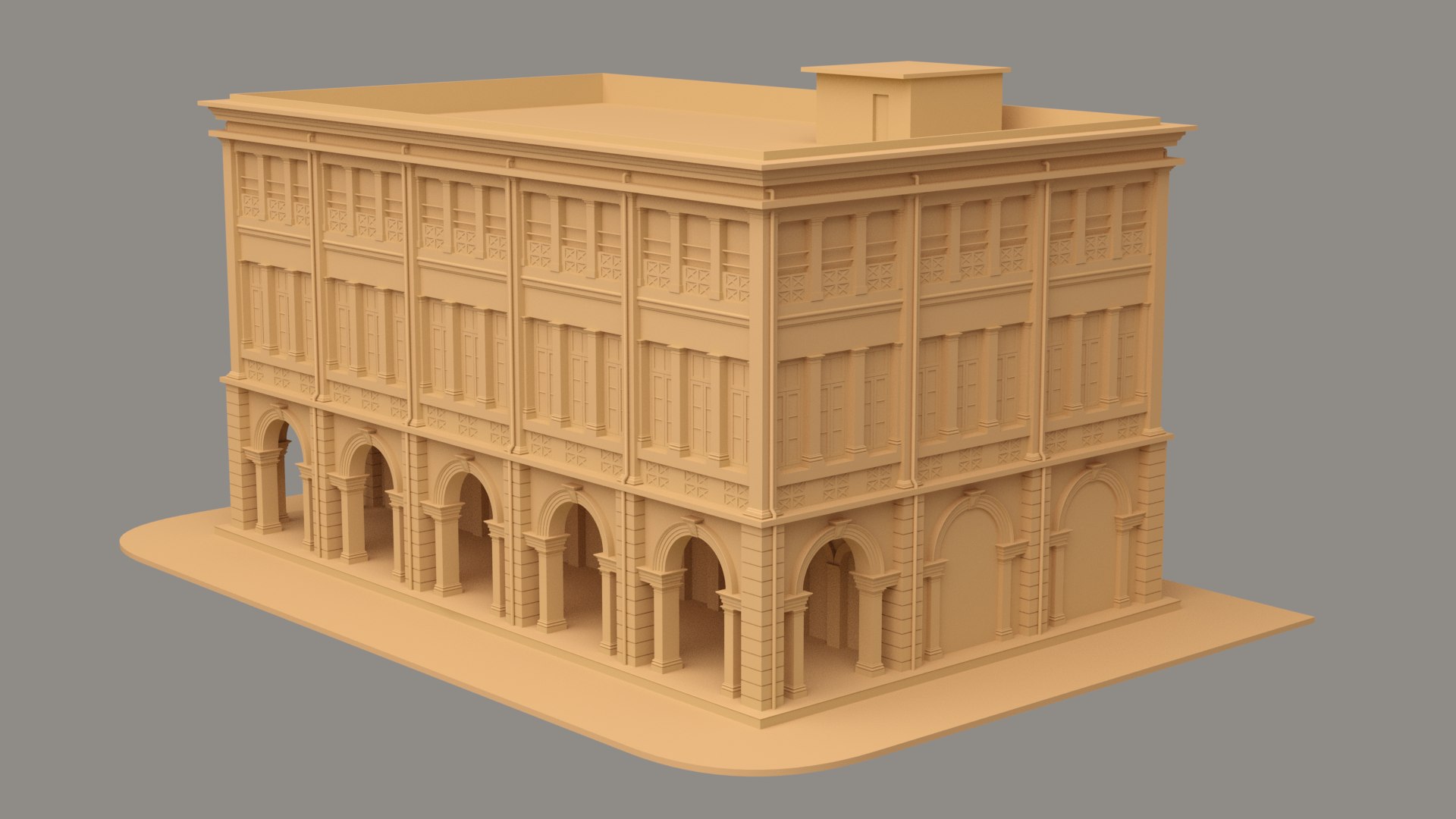 Three Story Building 003 3D Model - TurboSquid 1738530