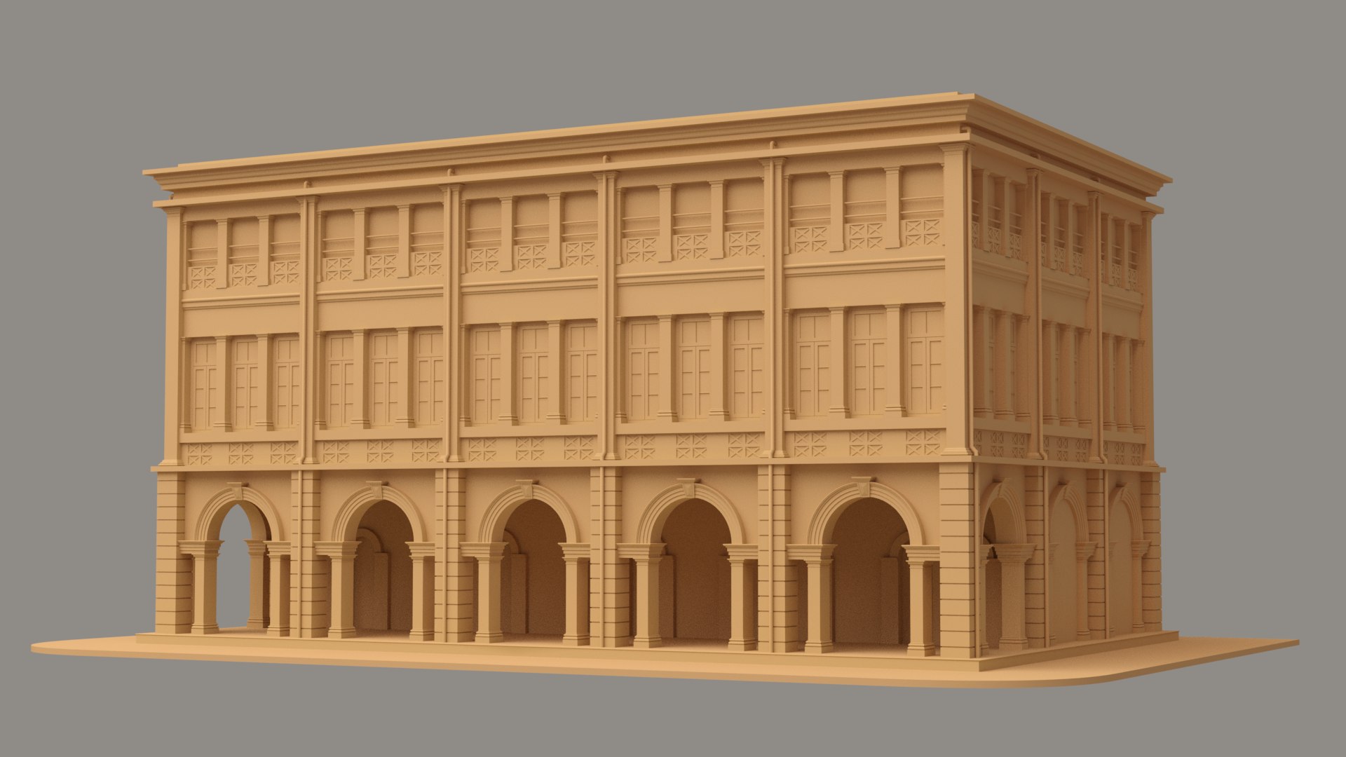 Three Story Building 003 3D Model - TurboSquid 1738530
