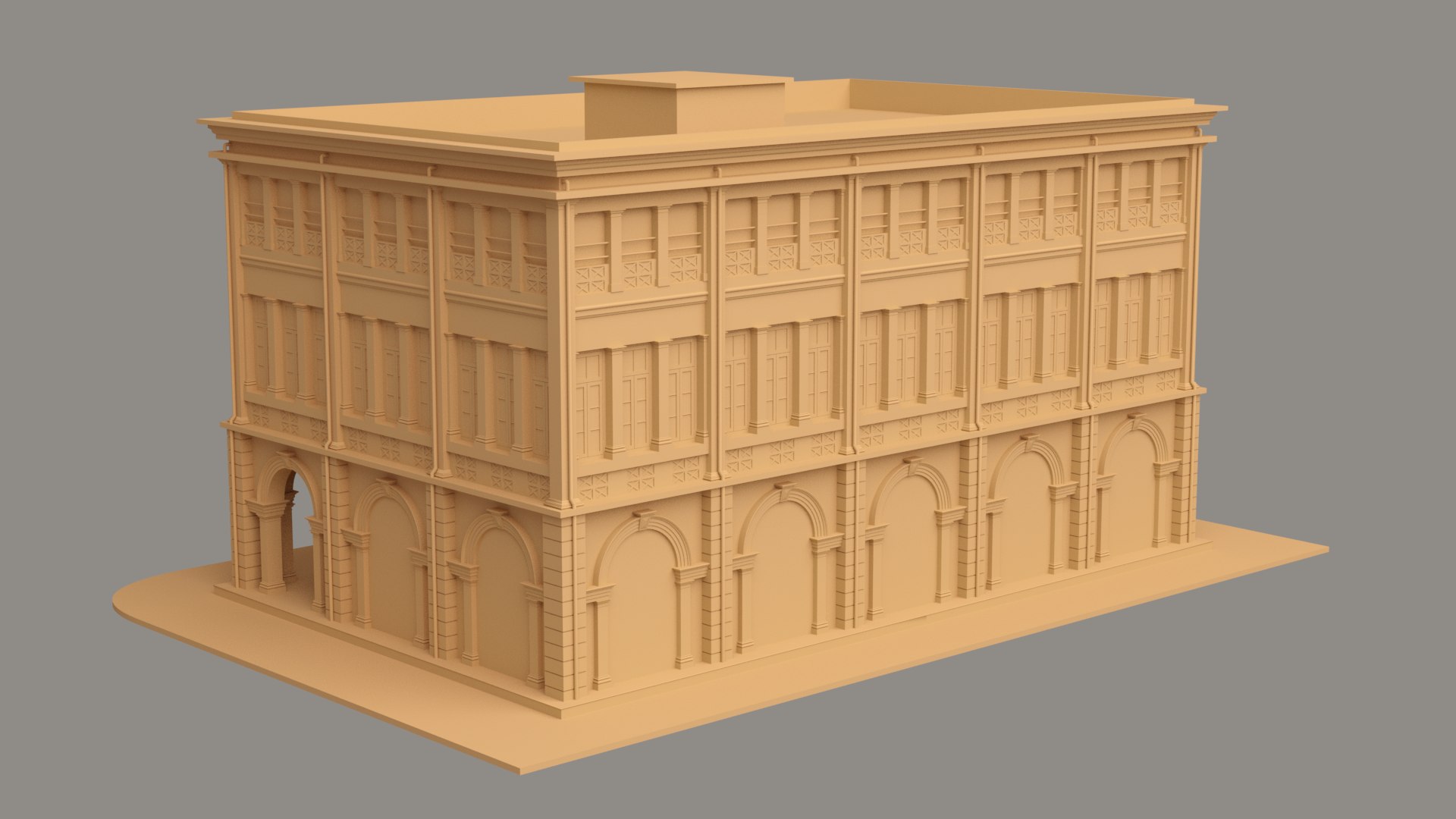 Three Story Building 003 3D Model - TurboSquid 1738530
