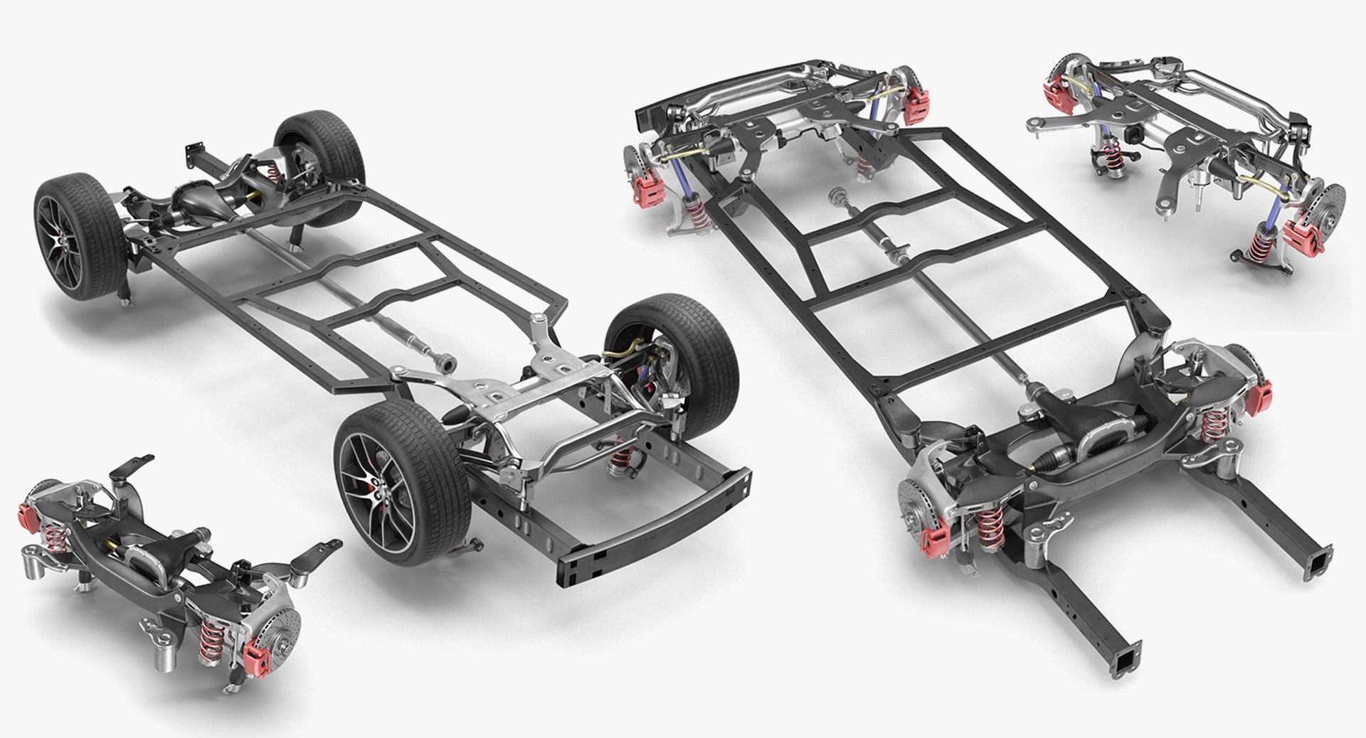 Sedan Suv Chassis 3D Model - TurboSquid 1210114