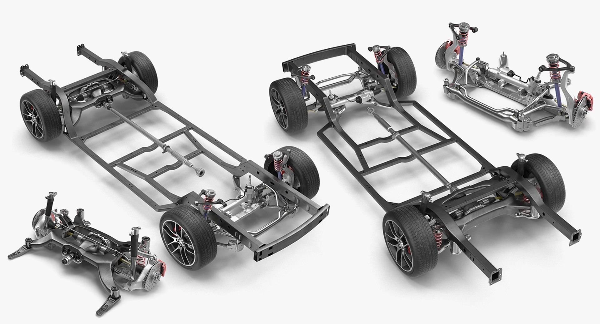 Sedan Suv Chassis 3D Model - TurboSquid 1210114