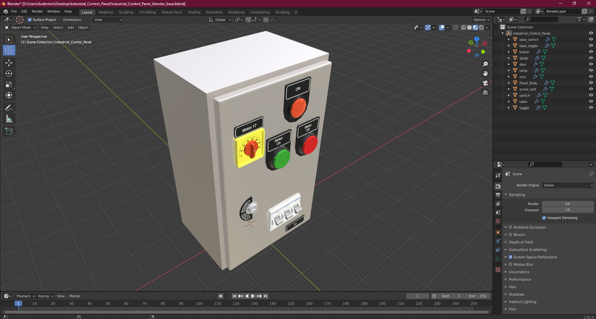 Industrial Control Panel 3D Model - TurboSquid 2252574