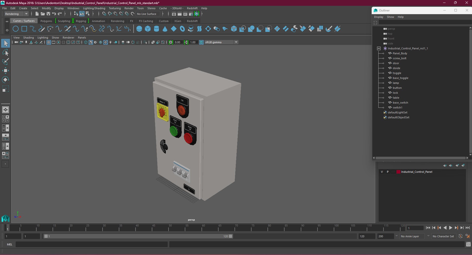 Industrial Control Panel 3D Model - TurboSquid 2252574