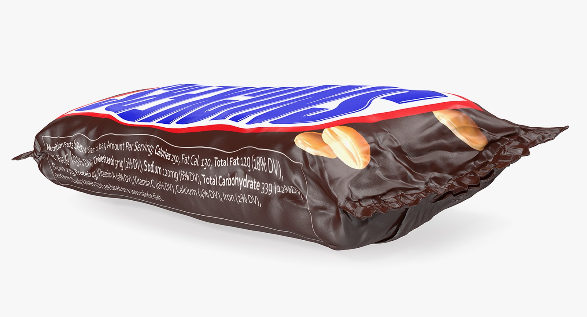 Snickers Chocolate Bar Package 3D Model - TurboSquid 1425559
