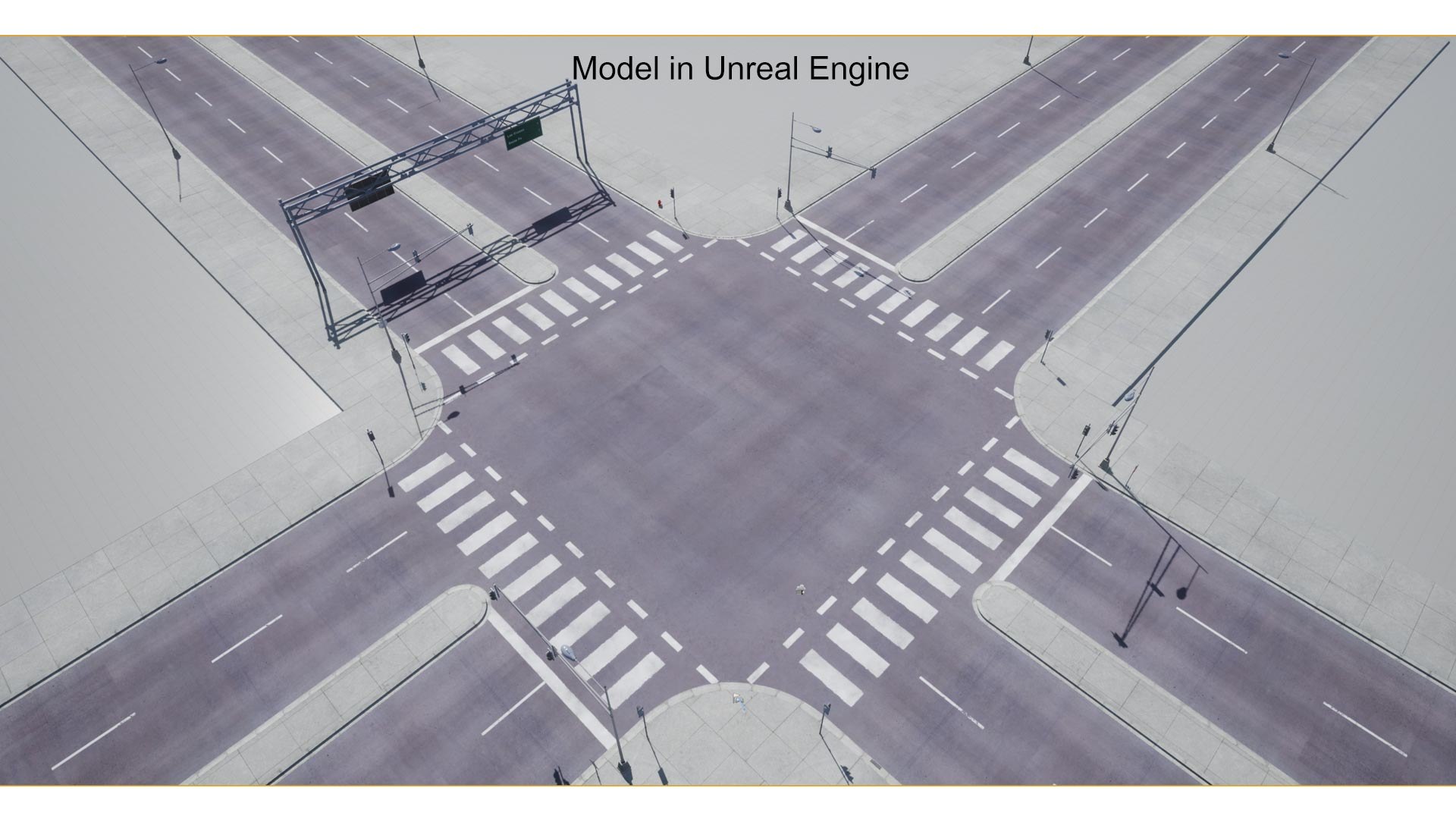 3D Streets Intersection PBR 02 Model - TurboSquid 2320208