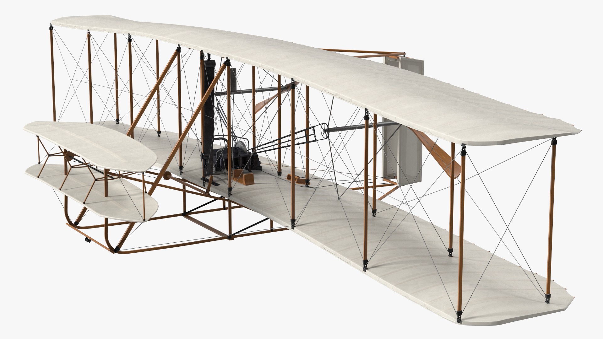 3D Wright Flyer Rigged For Maya Model - TurboSquid 2328286
