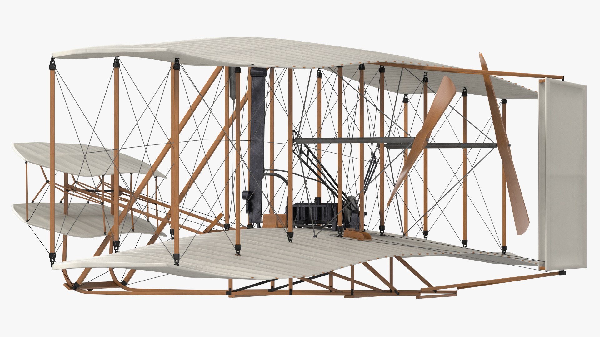 3D Wright Flyer Rigged For Maya Model - TurboSquid 2328286