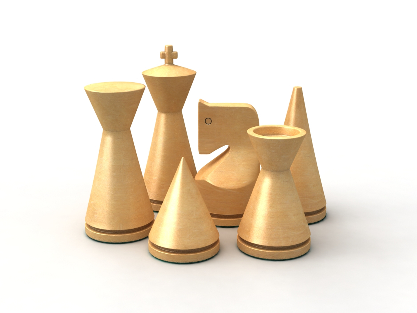 3D Modern Chess Set Model - TurboSquid 1497887