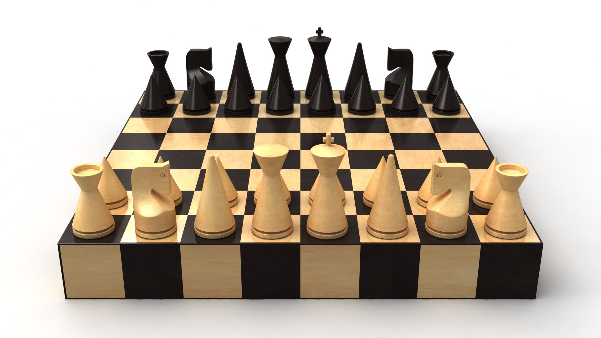 3D Modern Chess Set Model - TurboSquid 1497887