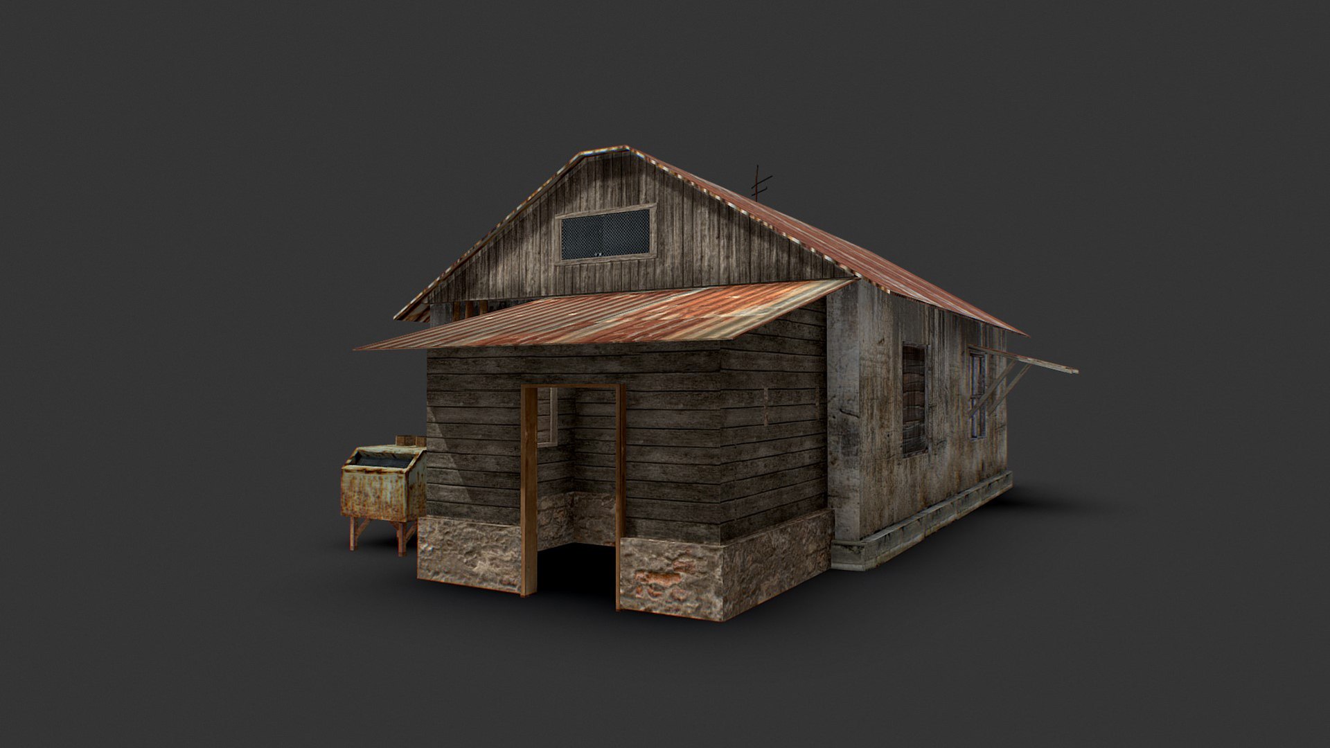 Old Apocalypse House PBR Model - TurboSquid 2204271