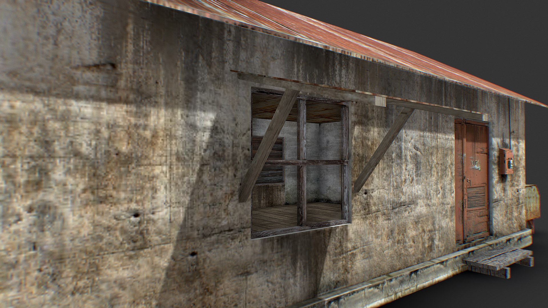 Old Apocalypse House PBR Model - TurboSquid 2204271