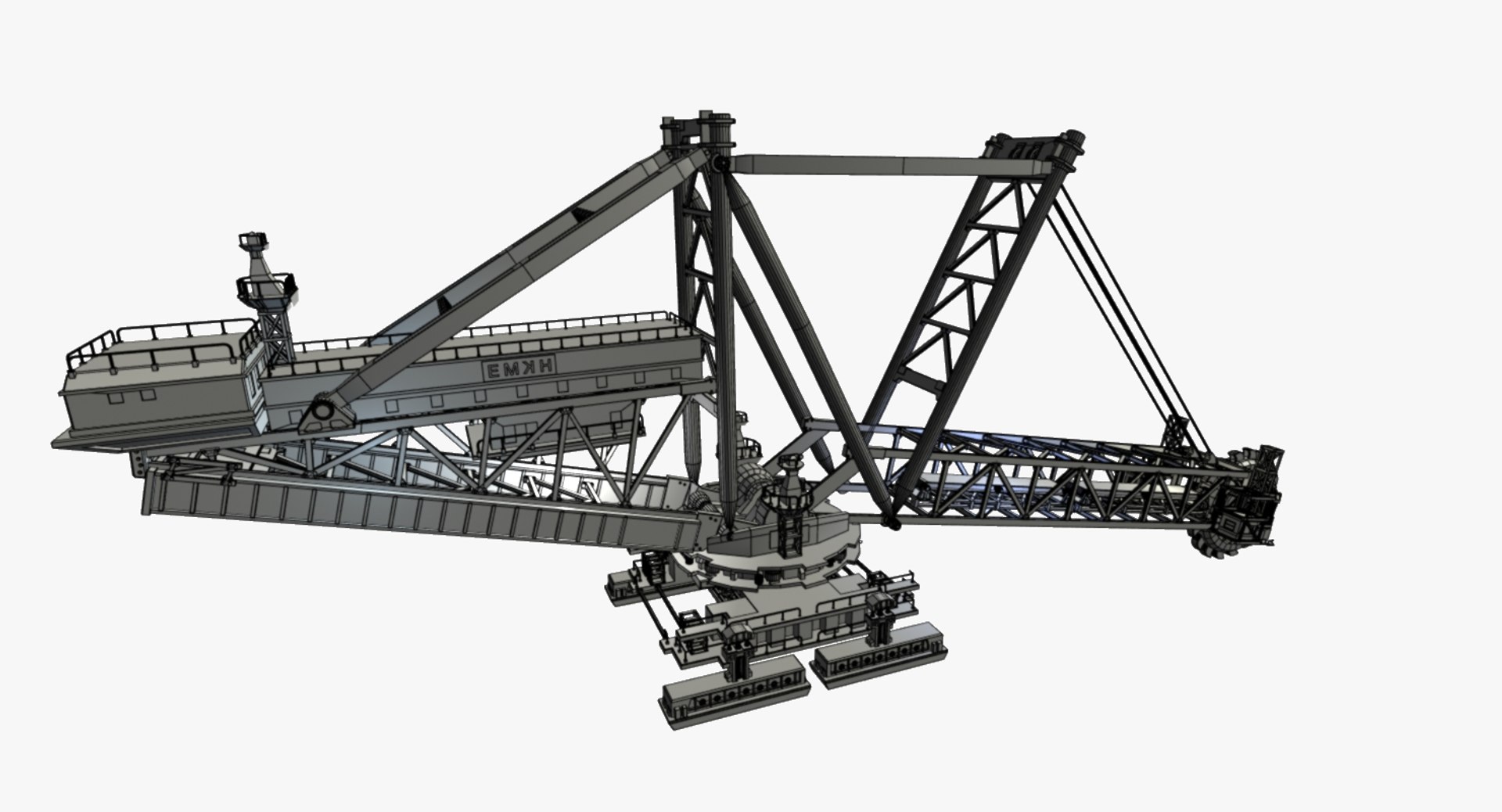 3d Giant Excavator Strip Mines Model