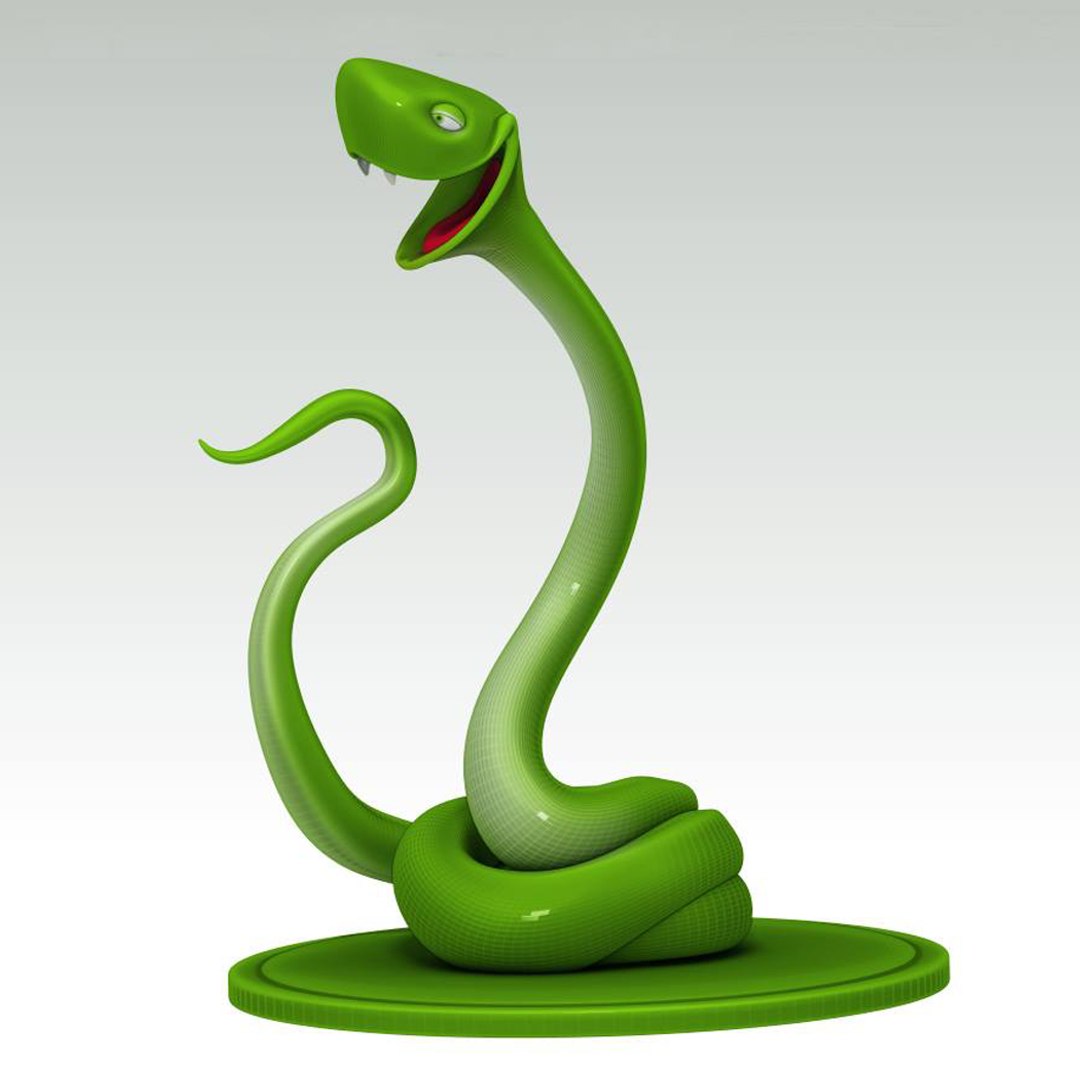 Snake Cartoon 02 3D Model - TurboSquid 2348195