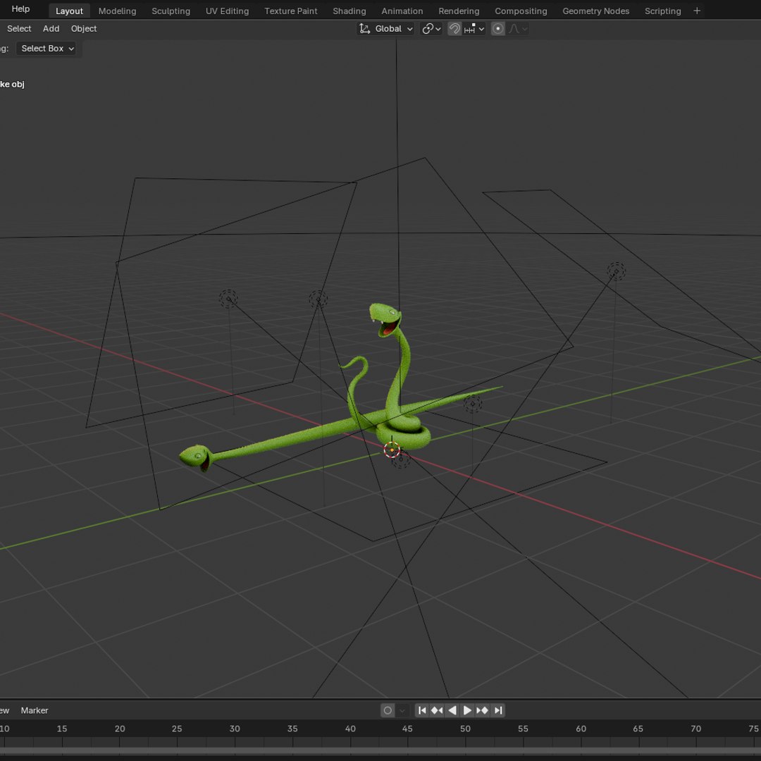 Snake Cartoon 02 3D Model - TurboSquid 2348195