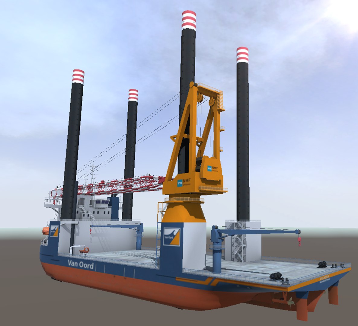 3D Offshore Installation Vessel 3d Model - TurboSquid 1875261